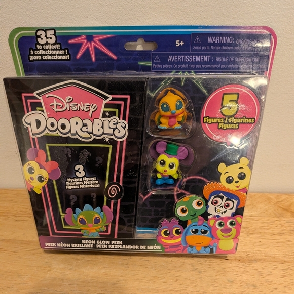 Disney | Toys | Disney Doorables Neon Glow Figures Set | Poshmark